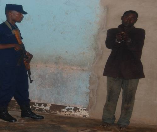 Police rescues woman in a pit-latrine